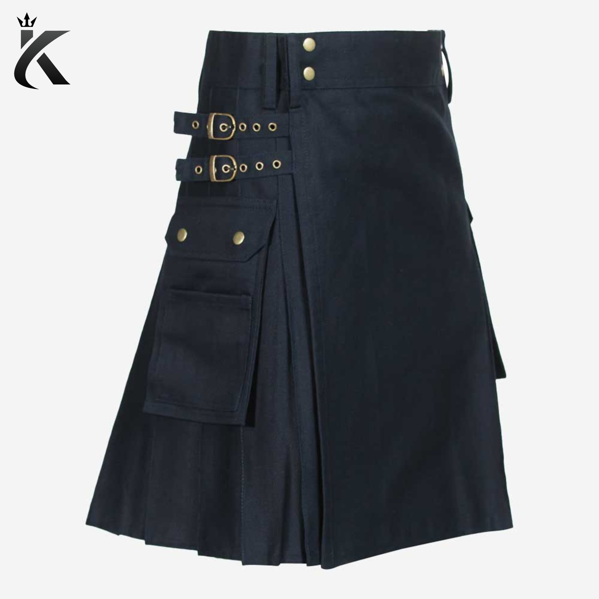 Custom Handmade Dark Blue Traditional Scottish Utility Kilt - Kilt You ...