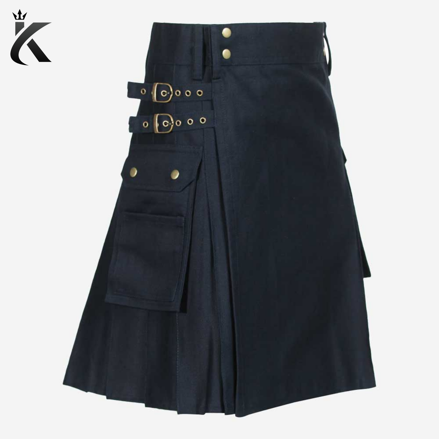 Custom Handmade Dark Blue Traditional Scottish Utility Kilt - Kilt You ...
