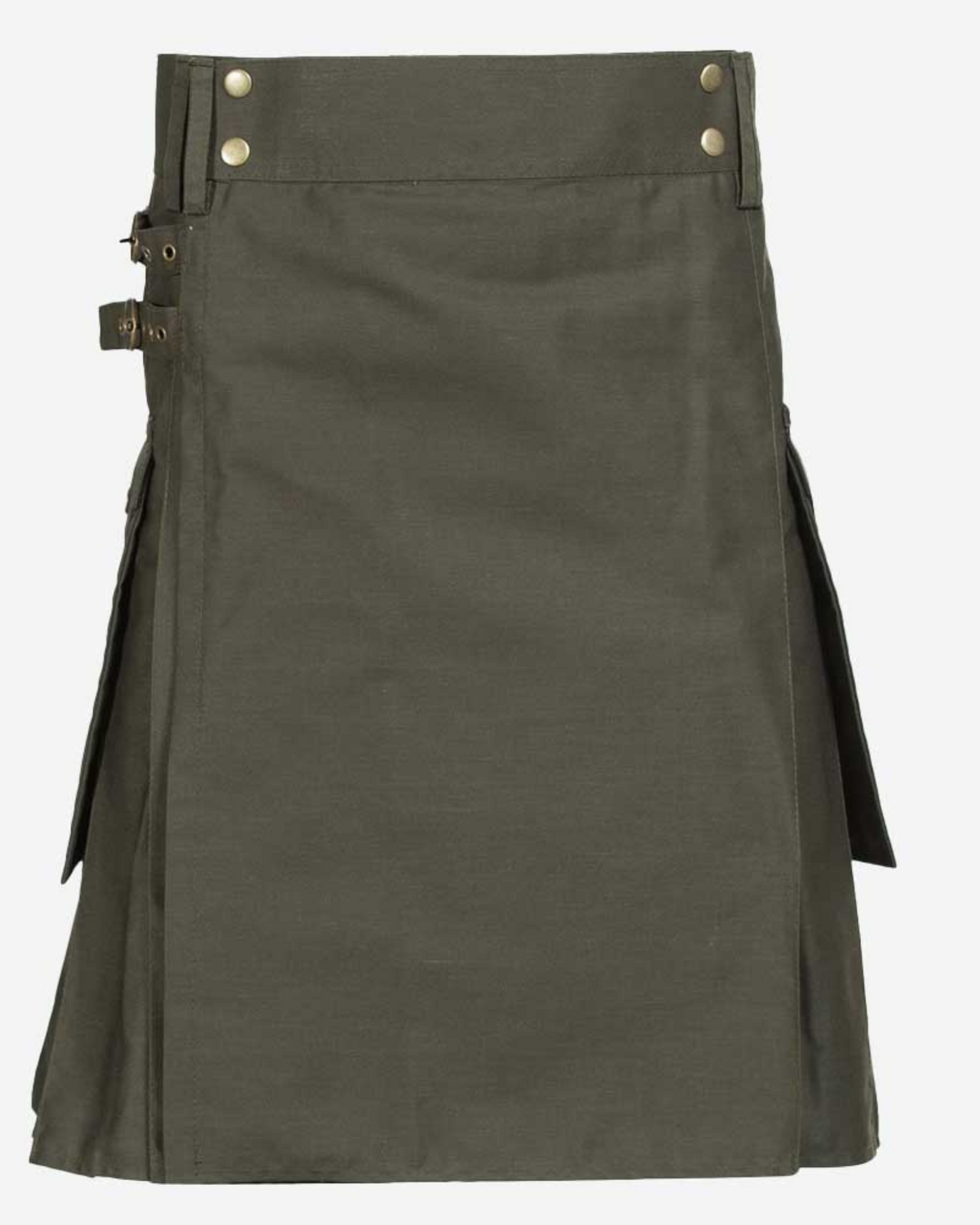 Custom Handmade Traditional Olive Utility Kilt - Extraordinary Style ...